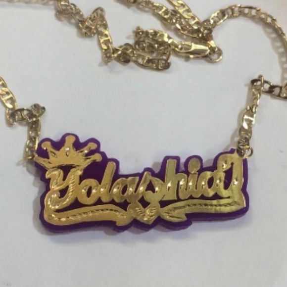 Jewelry | Double Stacked Name Plate | Poshmark